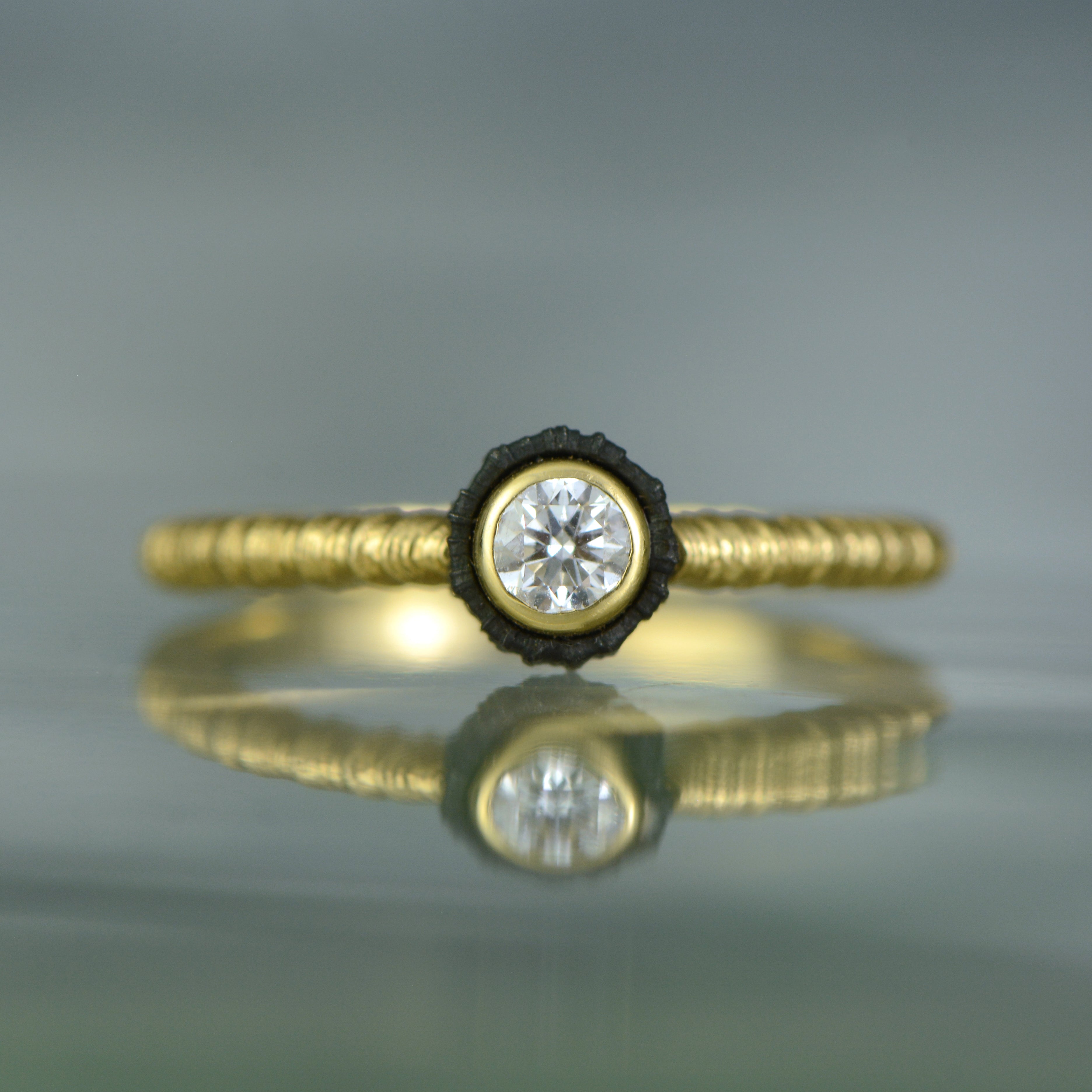Chroma Diamond Stacking Ring Metal Art Studio Chroma Diamond Stacking Ring Metal Art Studio